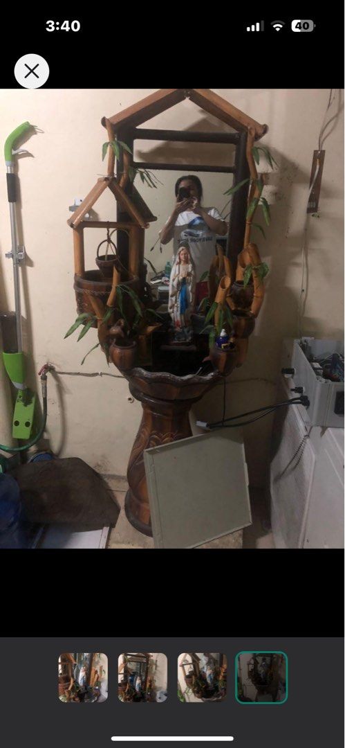 Mama Mary stand with water fountain, Furniture & Home Living, Home ...