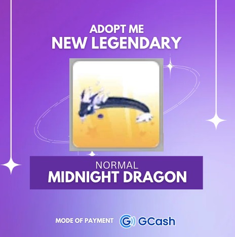 NEW Midnight Dragon Adopt Me, Hobbies & Toys, Toys & Games on Carousell