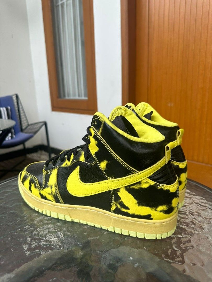 Nike Dunk 1985 High SP Yellow Acid Wash, Fesyen Pria, Sepatu , Sneakers ...