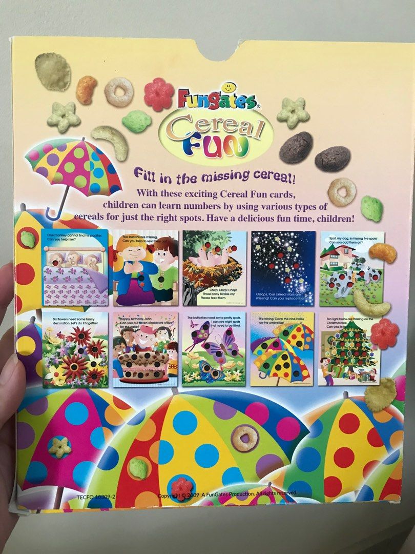 Original Fungates Numbers Cards Cereal Fun Flash Cards (3 yo class ...