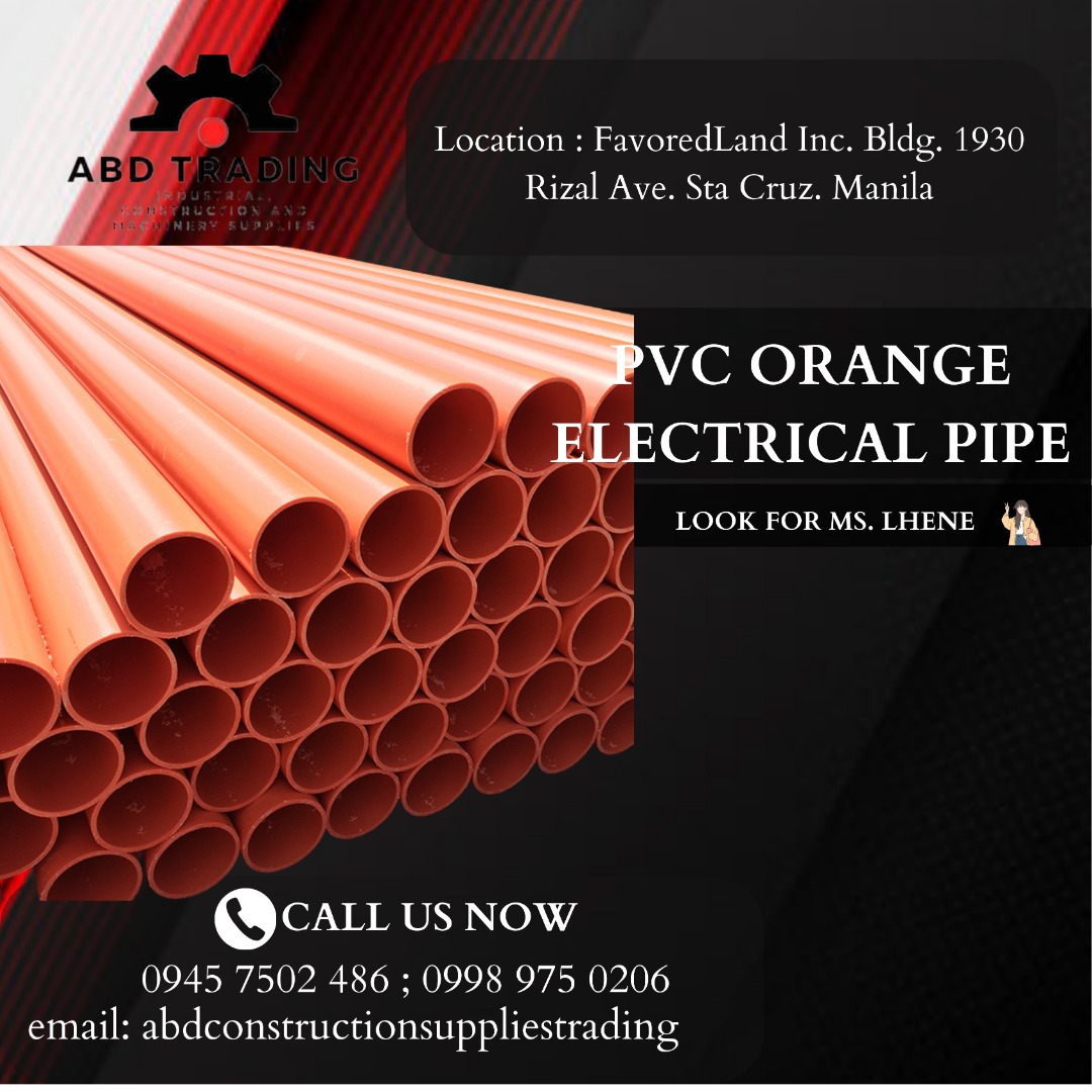 PVC ORANGE ELECTRICAL PIPE, Commercial & Industrial, Construction Tools ...