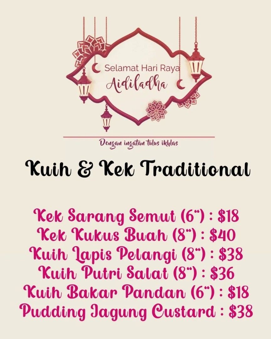 Raya 2024 Open Orders, Food & Drinks, Homemade Bakes on Carousell