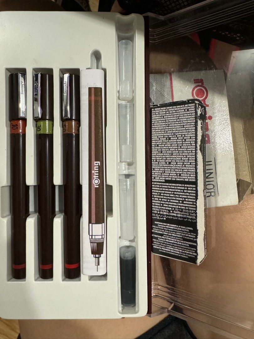 Rotring Tech Pen Set, Hobbies & Toys, Stationary & Craft, Stationery ...