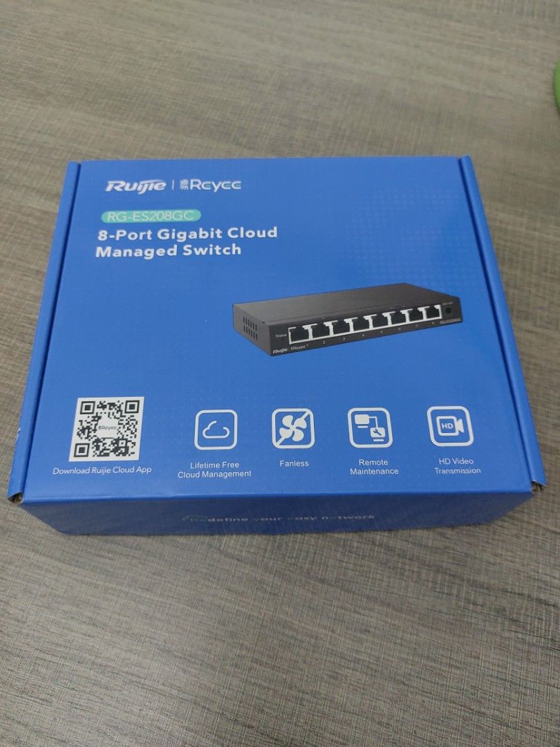 Ruijie 8port gigabit cloud managed switch, Computers & Tech, Parts ...
