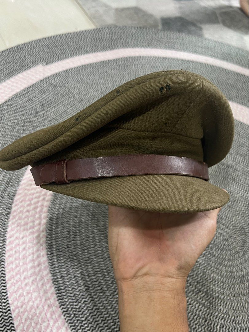SAF vintage Temasek green peaked cap, Hobbies & Toys, Memorabilia ...