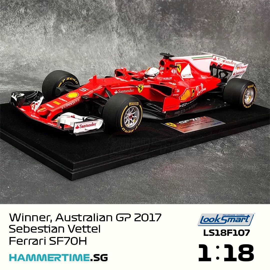 Sebastian Vettel Australian GP 2017 Winner Ferrari SF70H 1/18 Scale F1 ...