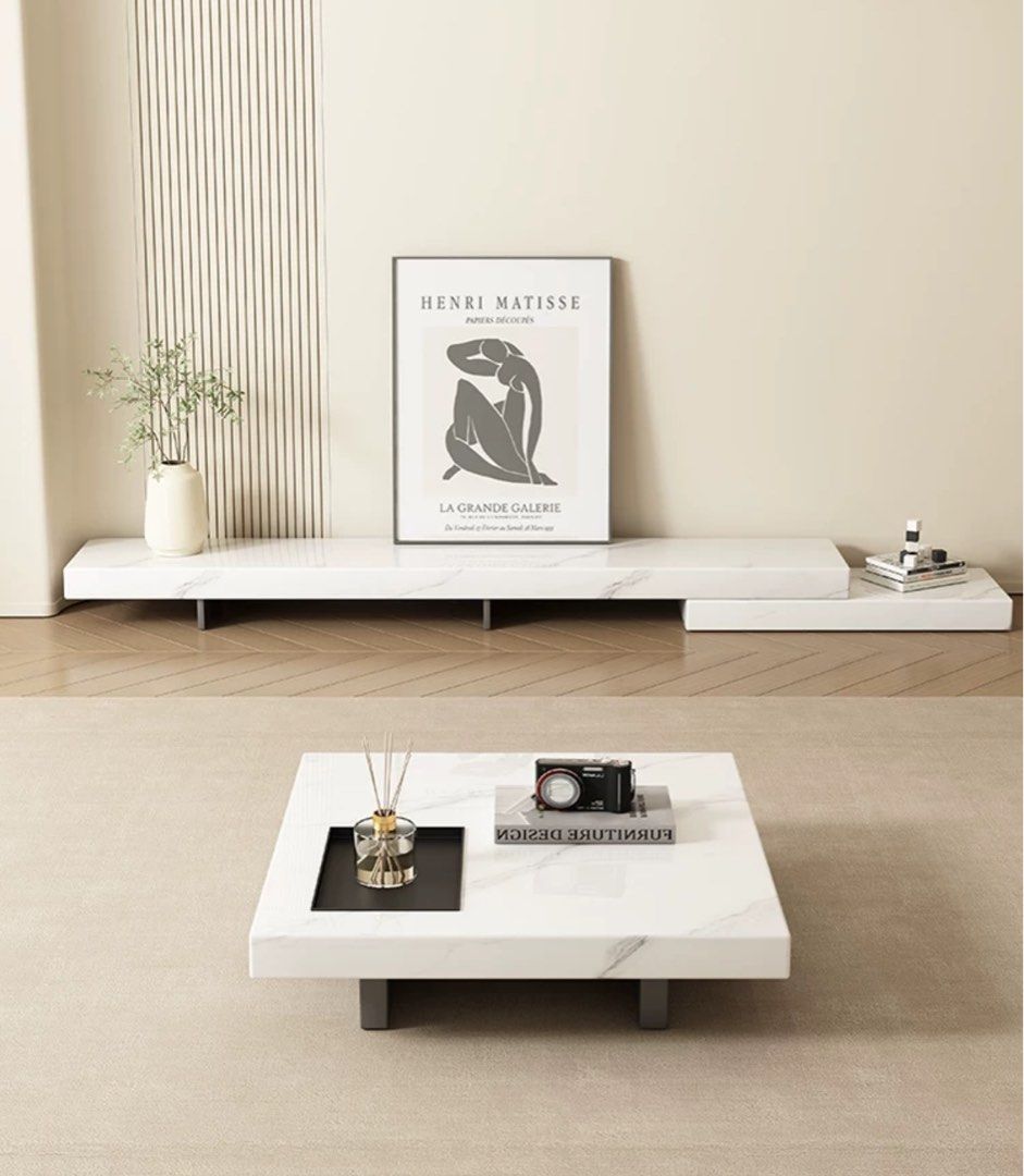 SERATI Modern Marble TV Console, Furniture & Home Living, Furniture, TV ...