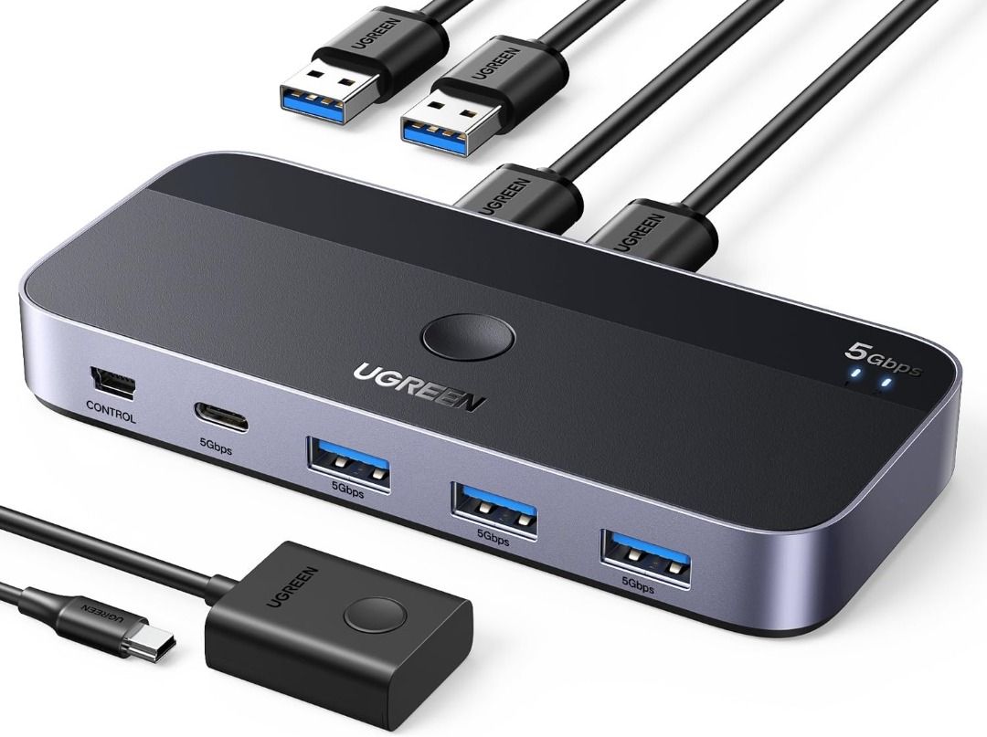 UGREEN USB 3.0 Switch 2 Computers Sharing USB C & A Devices, 4 Port USB ...