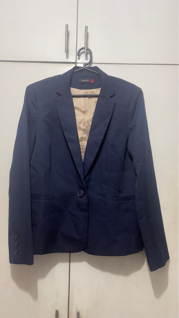 WOMAN Career Navy Blue Coat (L), Women's Fashion, Coats, Jackets and ...