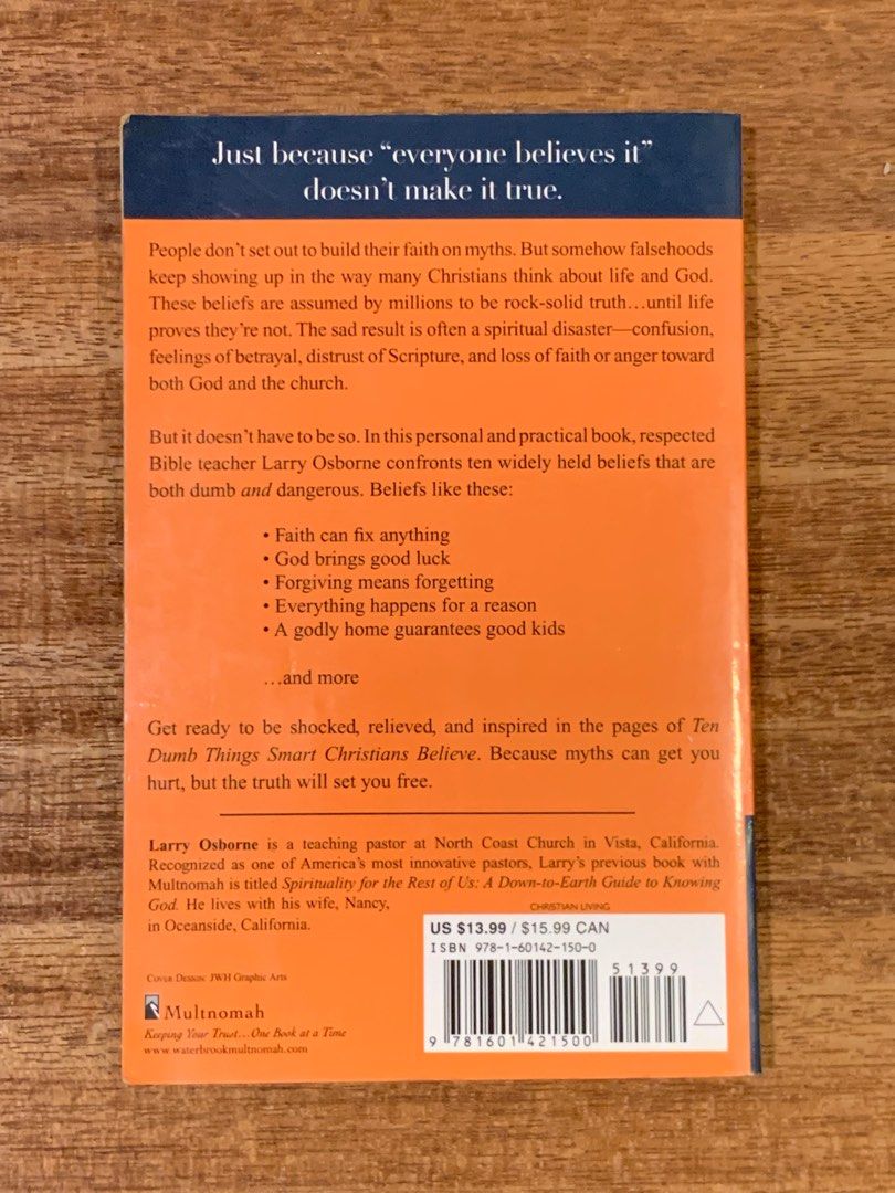 10 DUMB I THINGS SMART CHRISTIANS BELIEVE book by LARRY OSBORNE ...