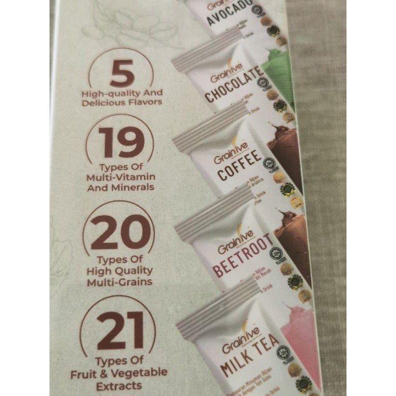 30x 5 sachets Halal Grainlive Mixed Grain (Assorted) Meal Replacement ...