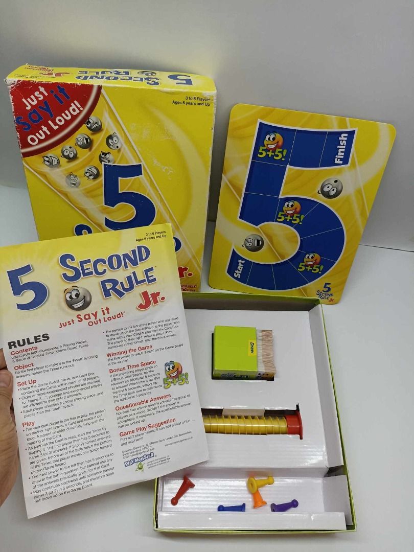 5 Second Rule Junior, Hobbies & Toys, Toys & Games on Carousell