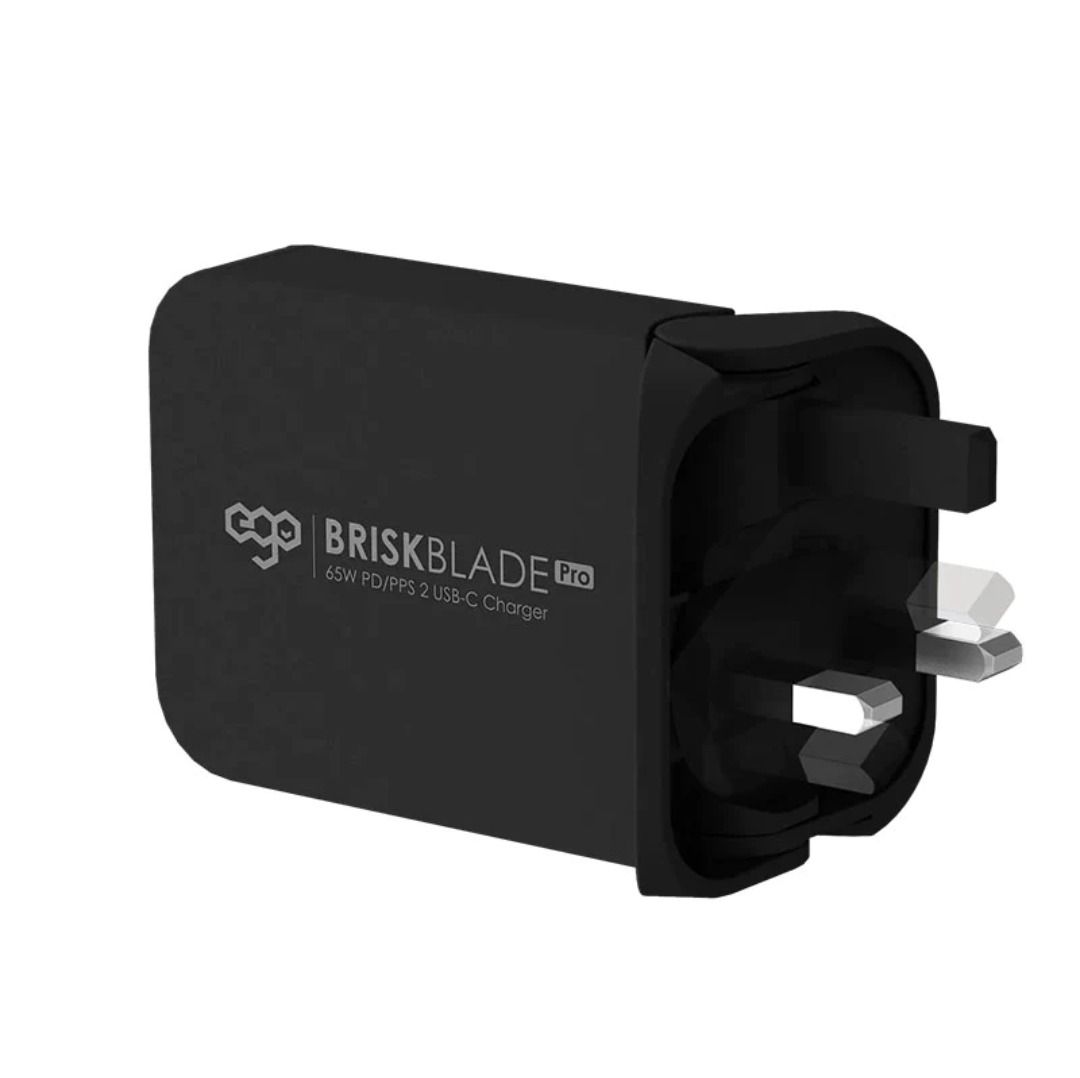 (原裝行貨,實體門市) EGO | Brisk Blade Pro 65W GaN 摺疊充電器, 手提電話, 電話及其他裝置配件, 充電器及 ...