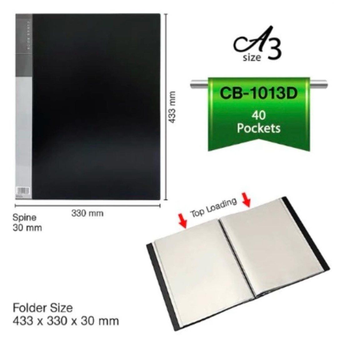 A3 Clear Portfolio File | Paper Certificate Management Storage ...