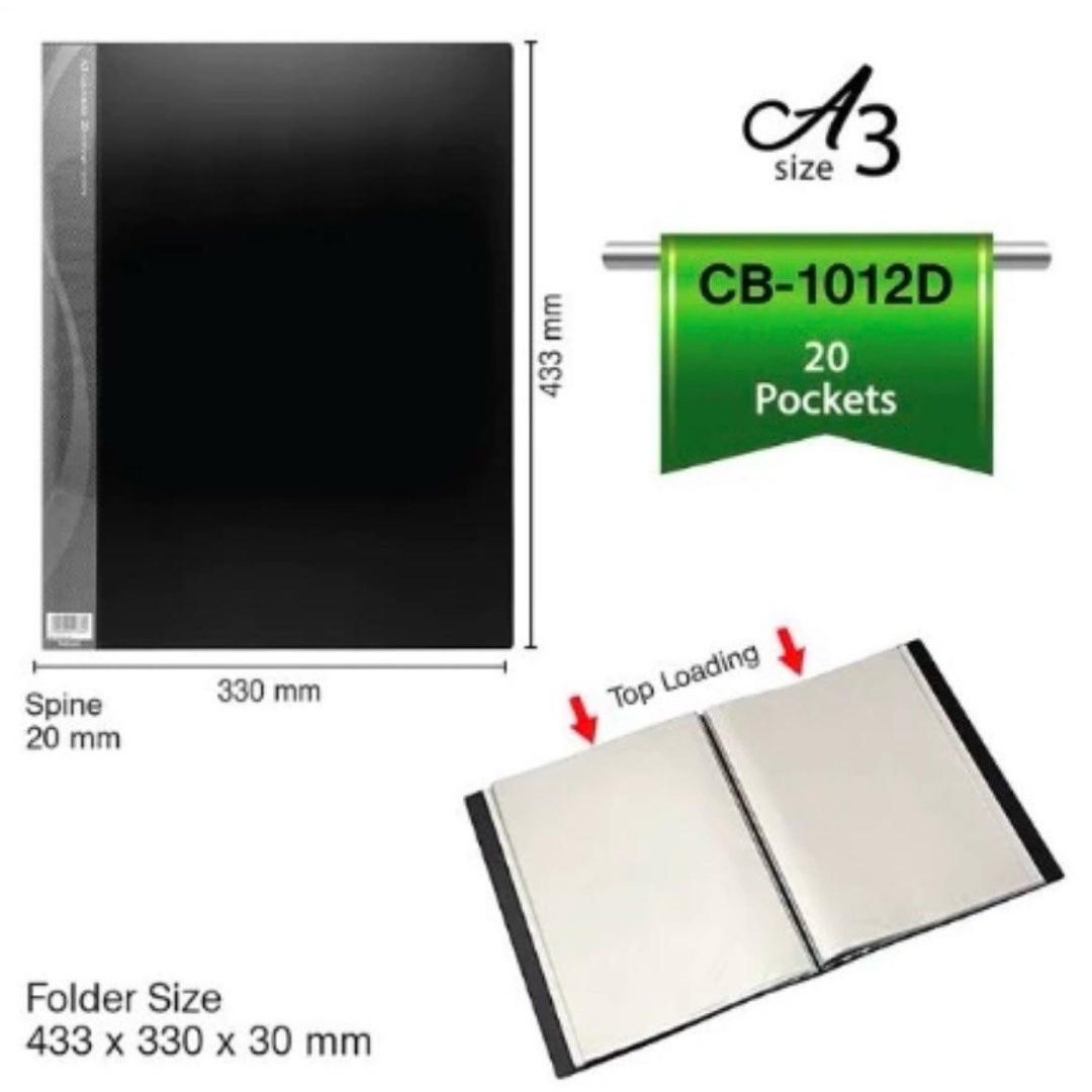 A3 Clear Portfolio File | Paper Certificate Management Storage ...