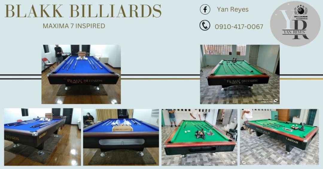 BLAKK BILLIARD TABLE MAXIMA 7 INSPIRED, Sports Equipment, Sports ...