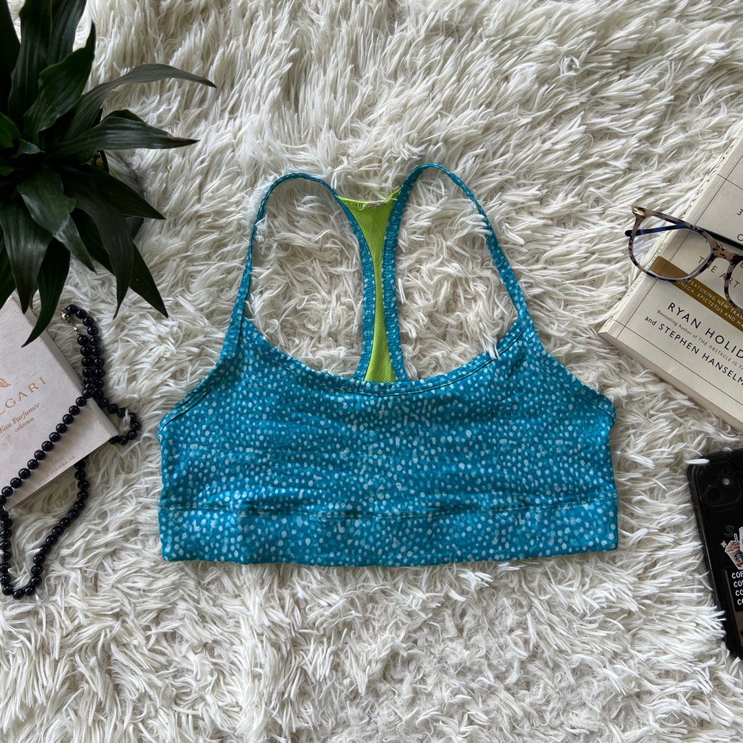 Champion Aqua and Lime Green Reversible Sports Bra, Women's Fashion ...
