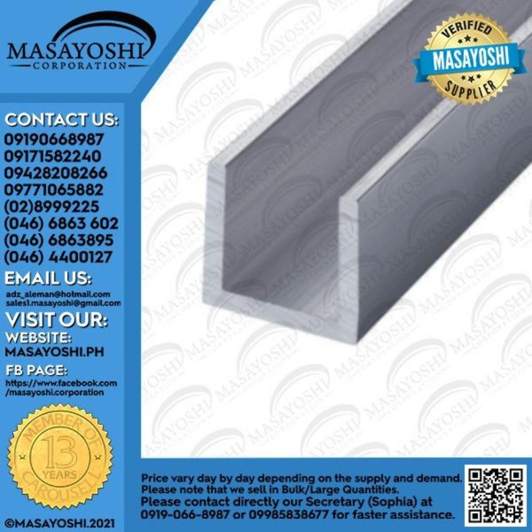 Channel Bar 5" x 20 | U Shaped Channel | U Channel | Steel Channel | C ...