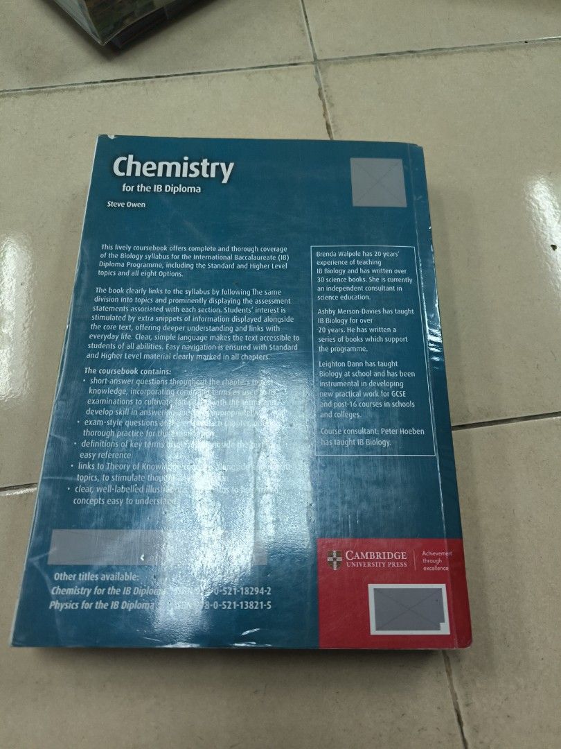 Chemistry IBDP OLD SYLLABLES, Hobbies & Toys, Books & Magazines ...
