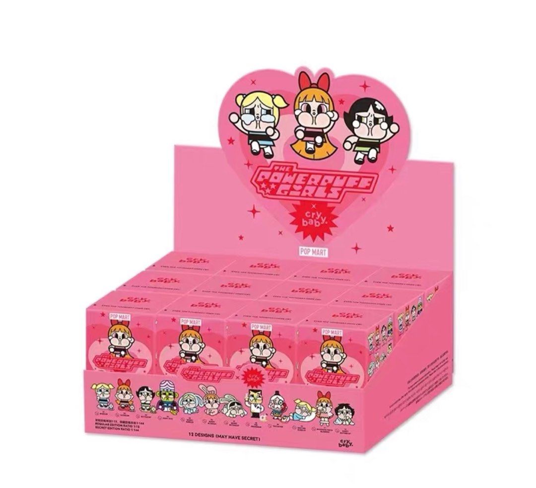 CRY BABY THE POWERPUFF GIRLS POPMART / FULL SET / SINGLE BLIND BOX ABLE ...