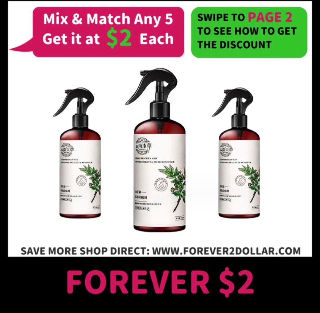 (FOREVER $2)Green Ash Prickly Bed Bug Removal Spray & Dust Mite Control ...