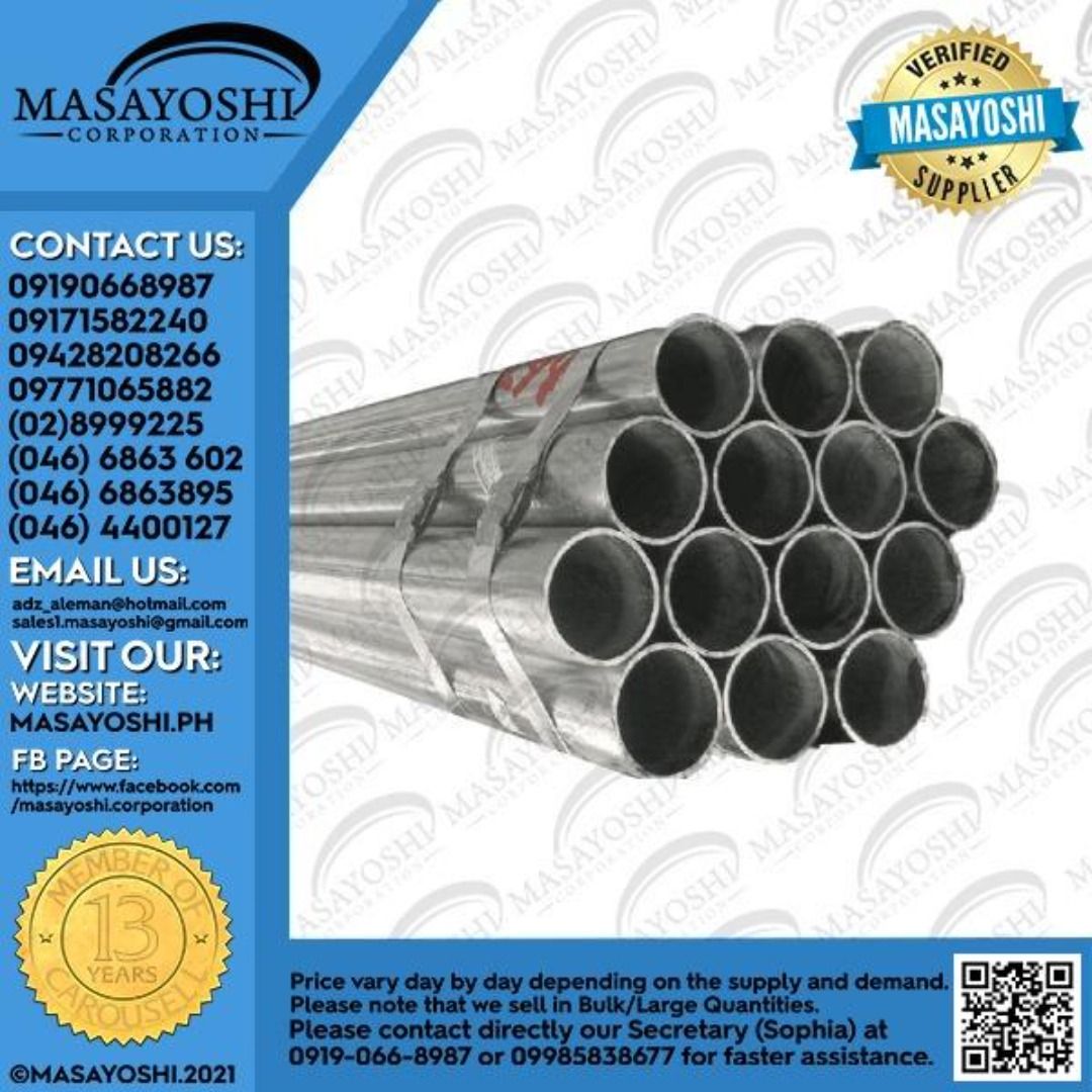 GI Pipe 1-1/4" x 32mm | GI Pipe | Steels | Galvanized Iron Pipe | Metal Works | Pipe | Water ...