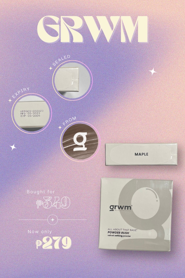 GRWM Cosmetics Velvet Setting Powder in Maple (10g), Beauty & Personal ...