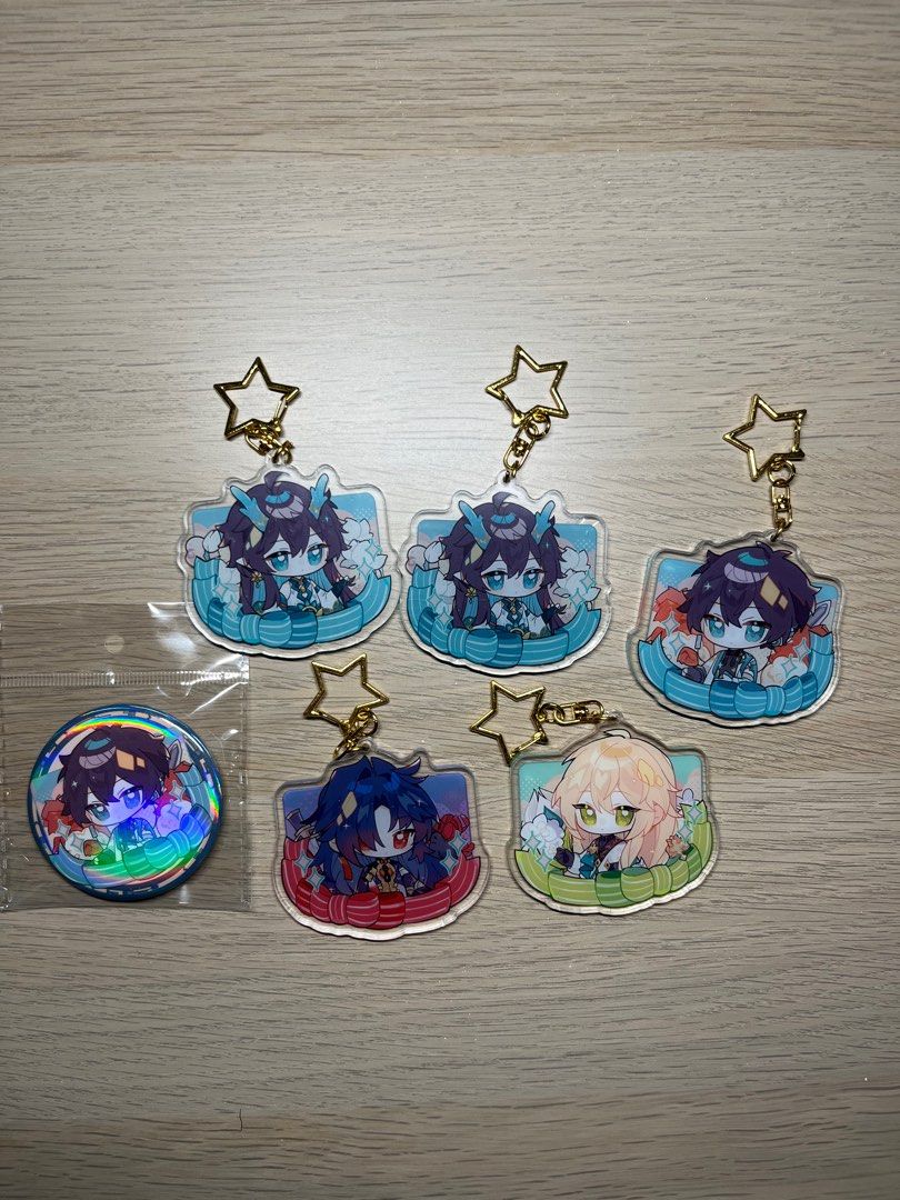 honkai star rail hsr keychain merch blade danheng imbibitor lunae ...