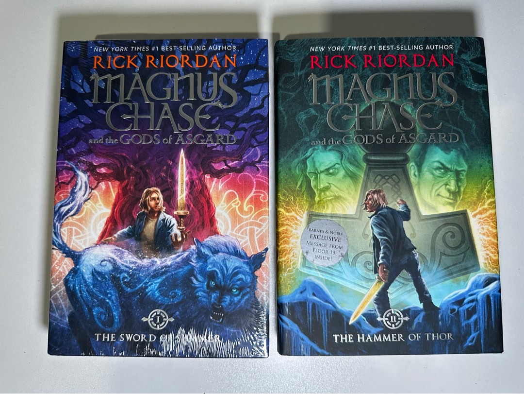 Magnus Chase Book 1 & 2 Hardcover and Hotel Valhalla Guide to the Norse ...