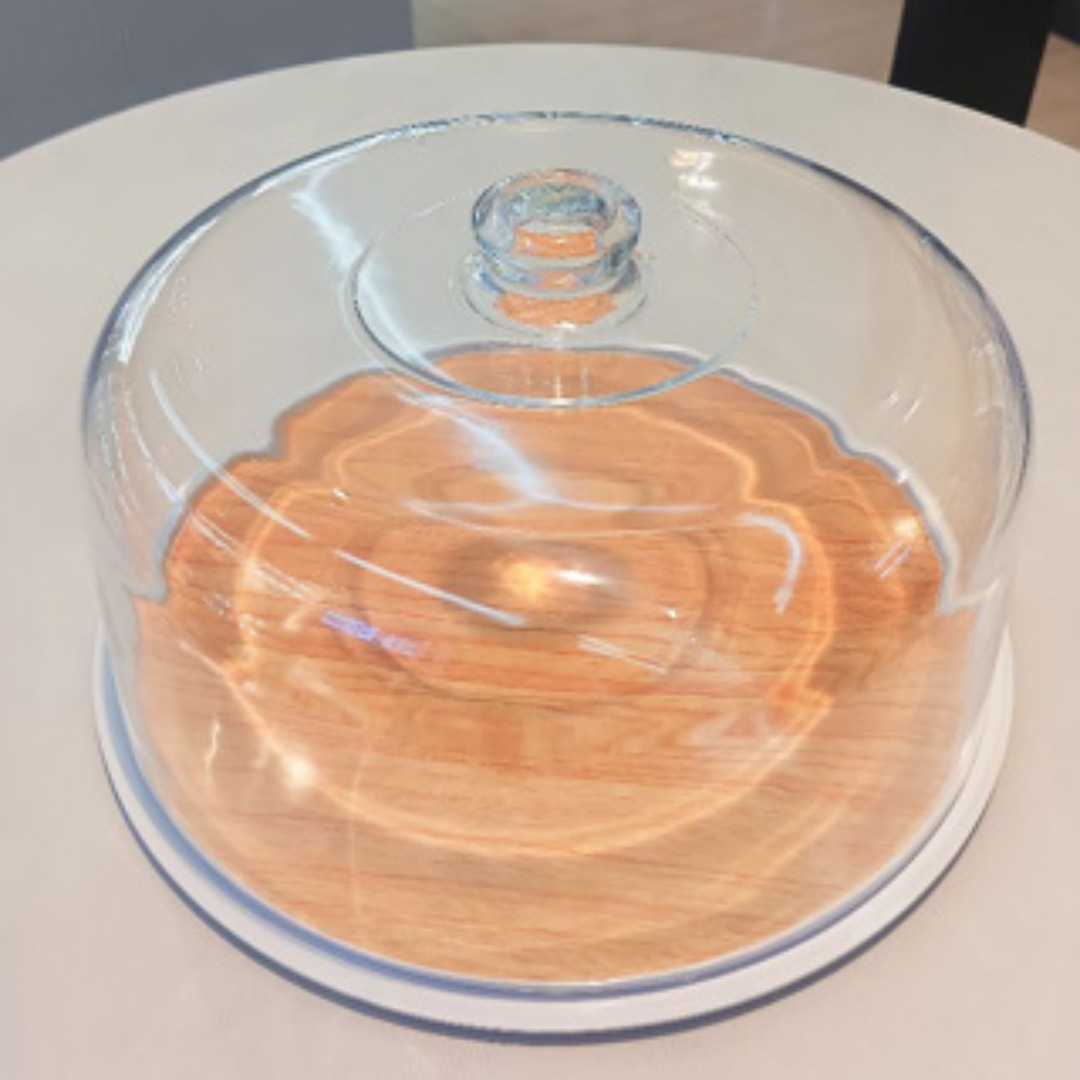 Melamine Cake Server With Cover - Wood, Furniture & Home Living ...