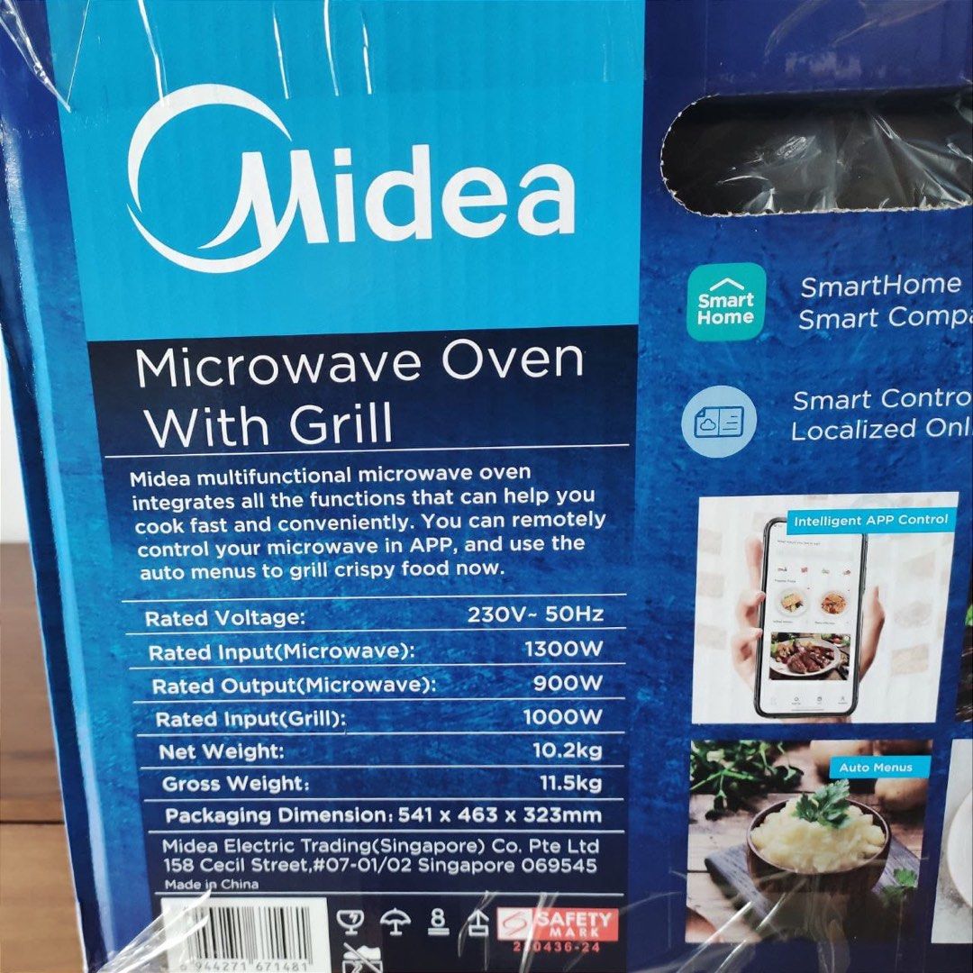 Midea 30L Grill Microwave Oven, TV & Home Appliances, Kitchen ...