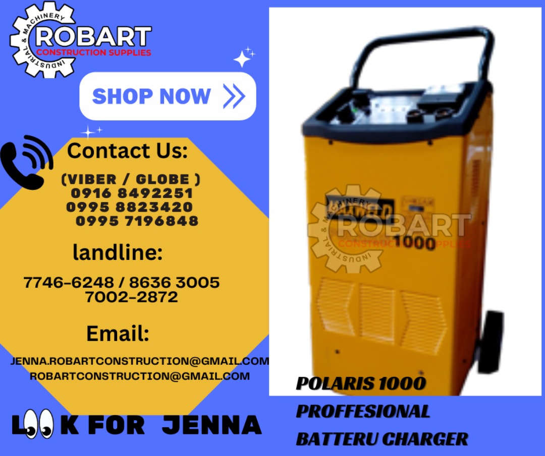 POLARIS 1000 professional battery charger and starter on wheels brand ...