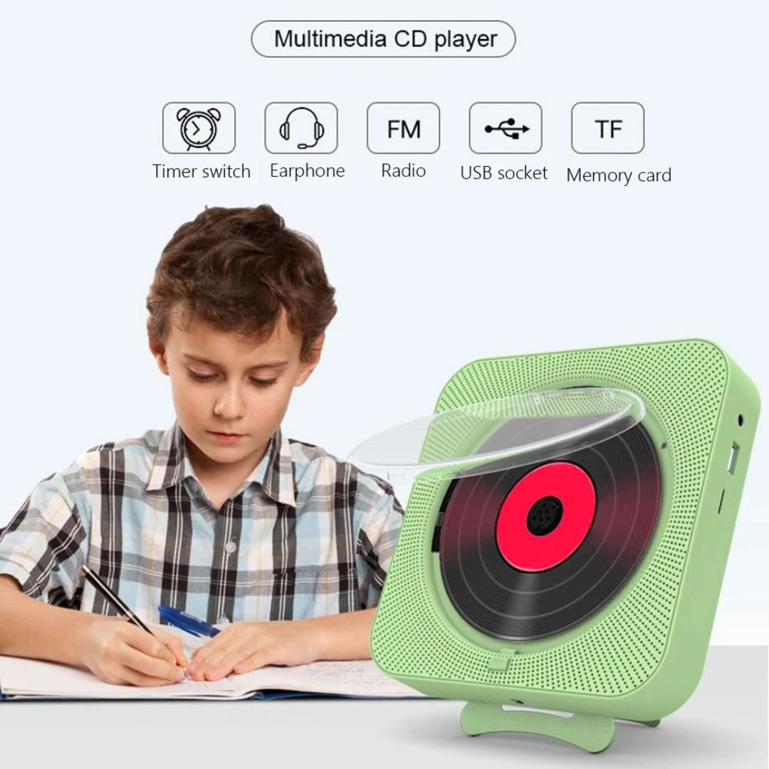 Portable CD Multimedia Player With Bracket Bluetooth-compatible5.1 ...