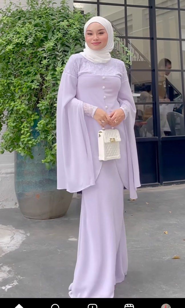 Qiszar Shanika Maharanee Lilac 2024, Women's Fashion, Muslimah Fashion, Baju Kurung & sets on ...