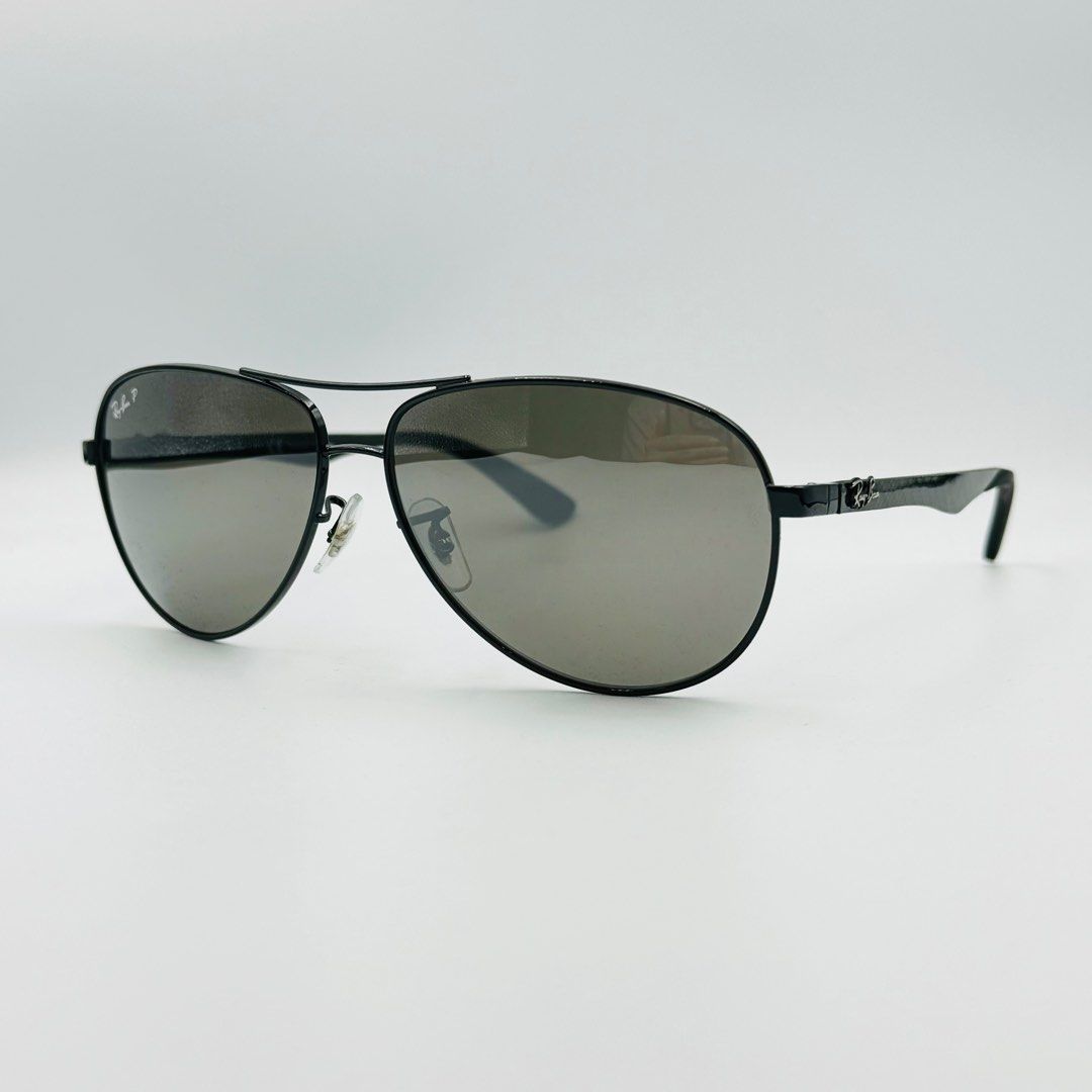 Rayban RB8313 002/K7 Tech-Carbon Fibre Aviator Black w/ Grey Mirror ...