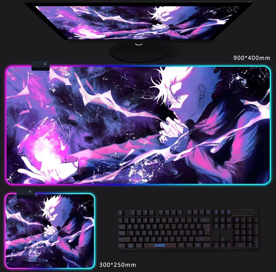 RGB Gojo Mousepad, Computers & Tech, Parts & Accessories, Mouse ...
