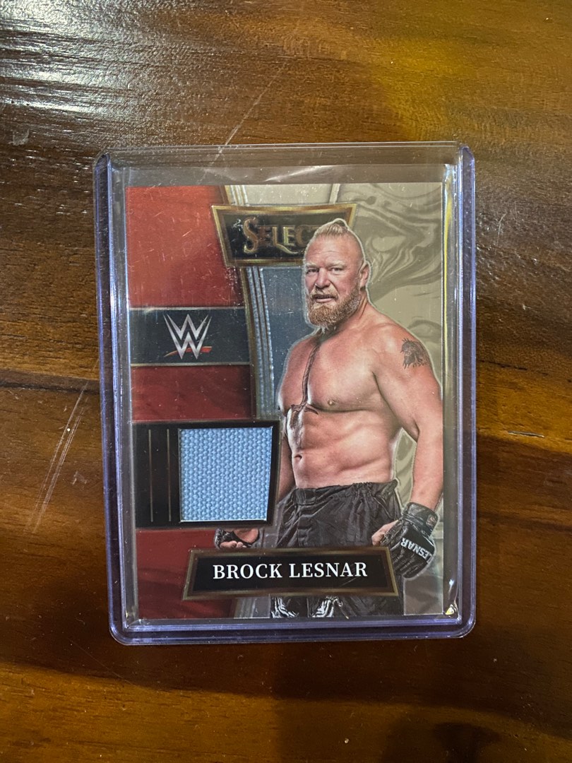 Rm 100- Brock Lesnar relic card, Hobbies & Toys, Toys & Games on Carousell