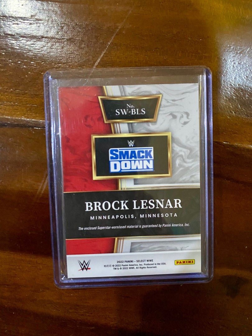 Rm 100- Brock Lesnar relic card, Hobbies & Toys, Toys & Games on Carousell