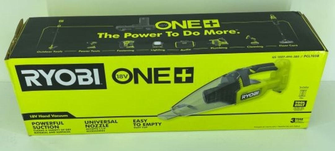 RYOBI PCL705K 18V Cordless Multi-Surface Handheld Vacuum Kit with 2.0 ...