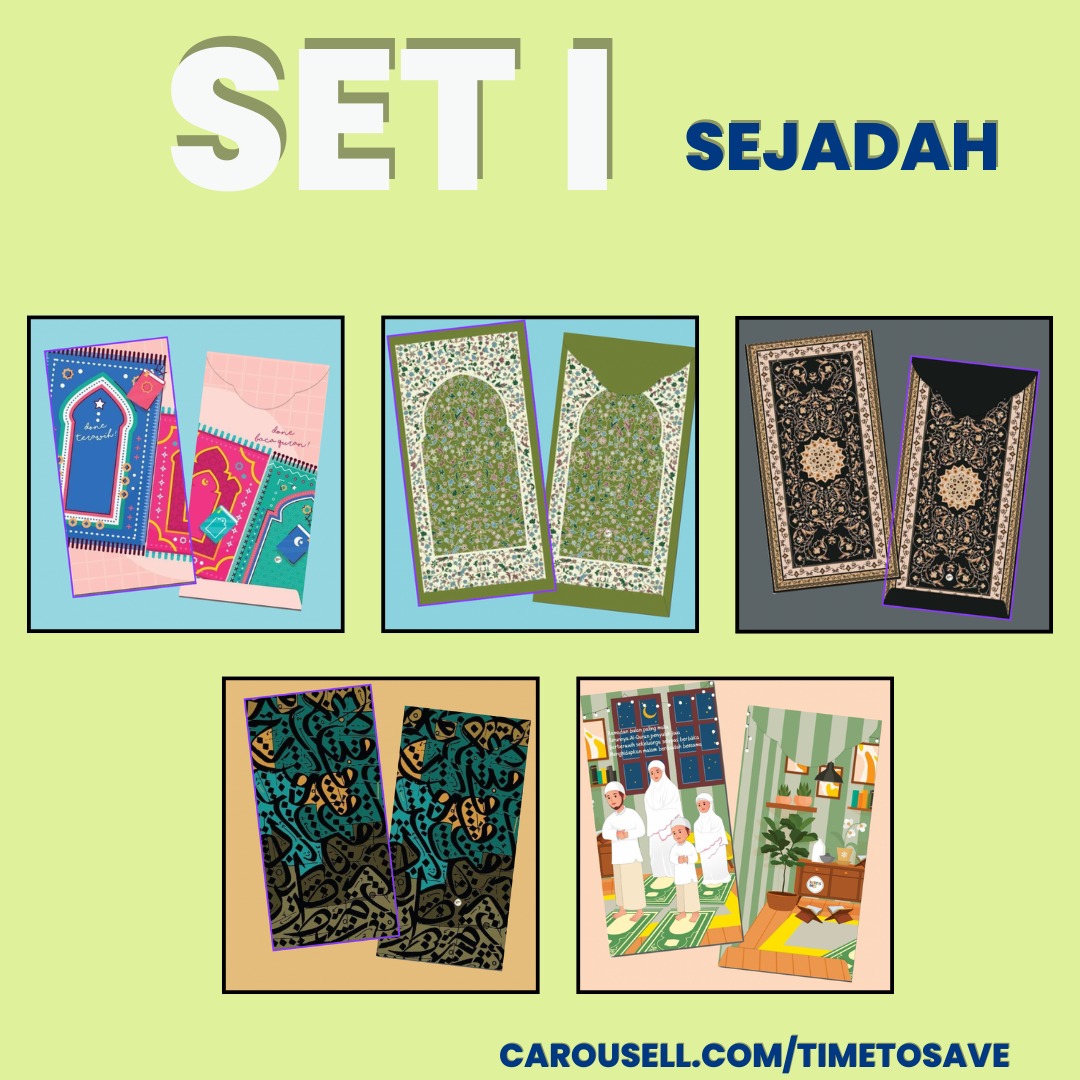 Sampul Duit Raya / Eid Money Envelope ( Set I - Sejadah Edition), Hobbies & Toys, Stationery ...
