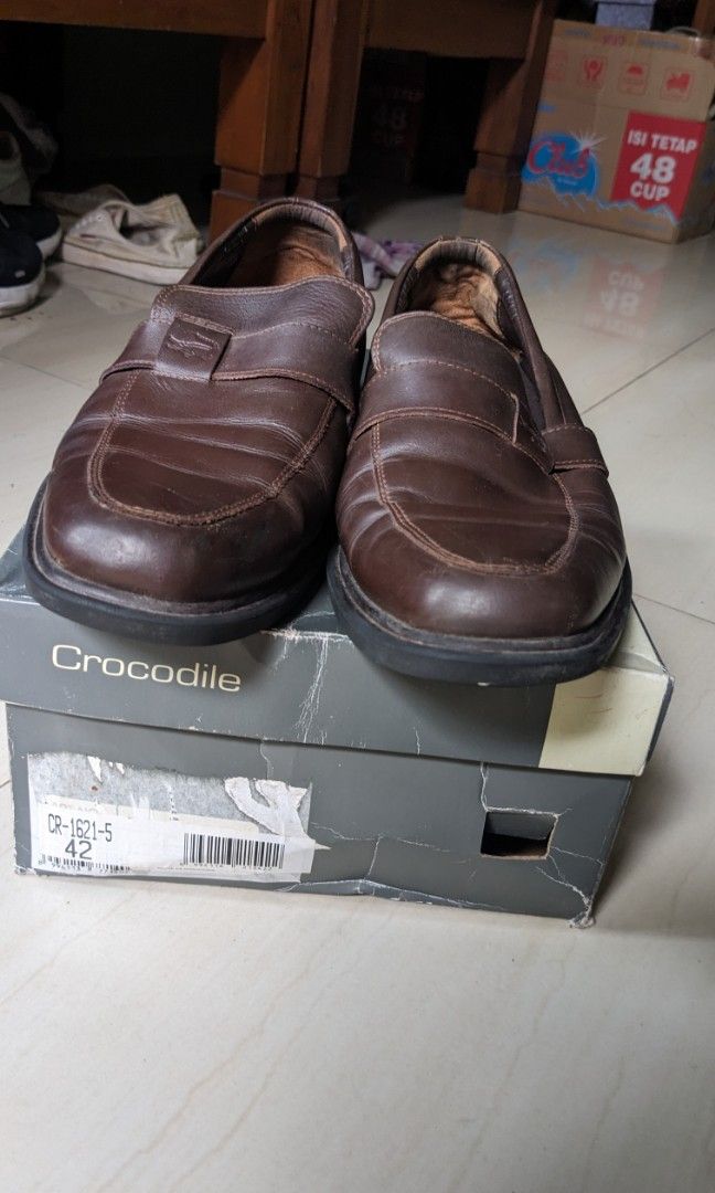 Sepatu Crocodile Pantofel Coffee, Fesyen Pria, Sepatu , Sepatu Formal ...