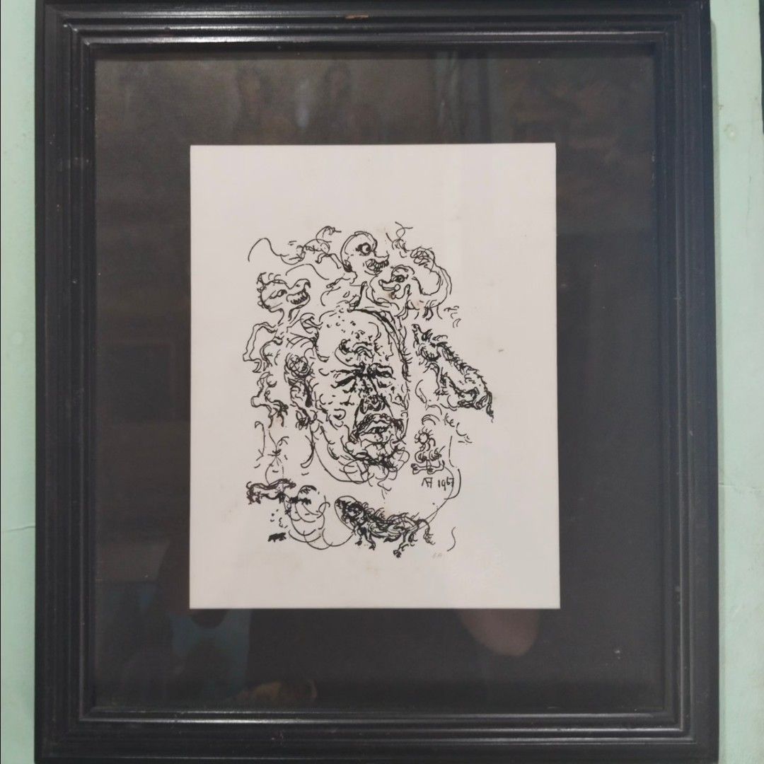 Sketsa Lukisan maestro Affandi, Desain & Kerajinan Tangan, Karya Seni ...