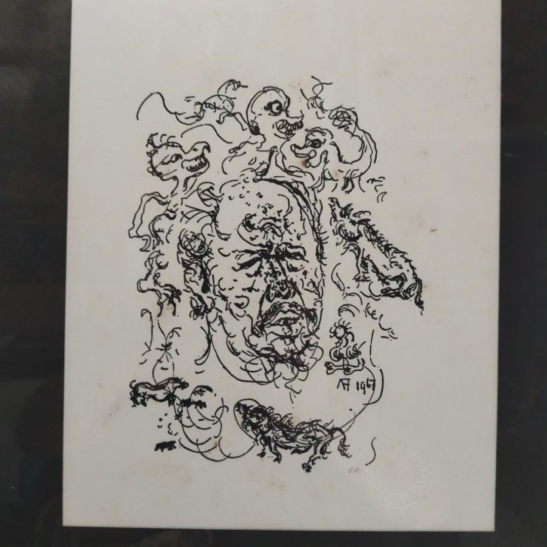 Sketsa Lukisan maestro Affandi, Desain & Kerajinan Tangan, Karya Seni ...