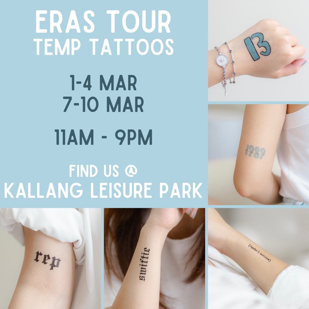 taylor swift the eras tour temporary tattoo stickers, Women's Fashion ...