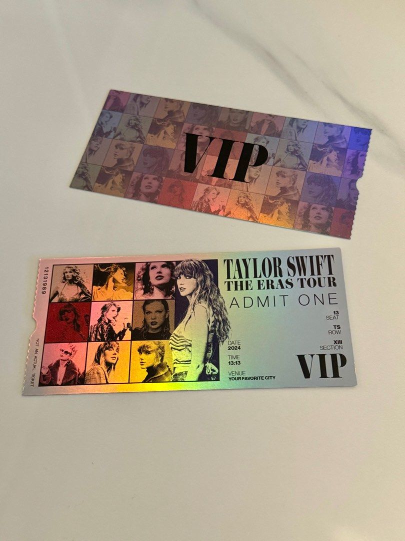 Taylor Swift VIP Souvenir Tickets Eras Tour 2024, Hobbies & Toys ...