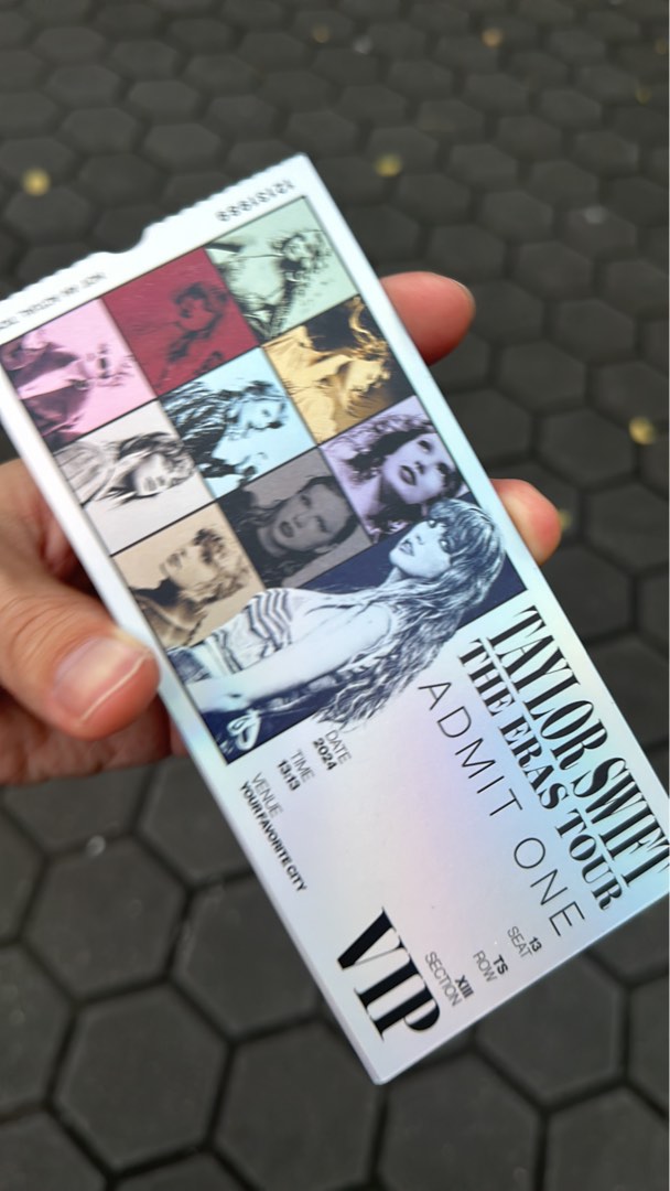 Taylor Swift VIP ticket souvenir 2024, Hobbies & Toys, Memorabilia ...