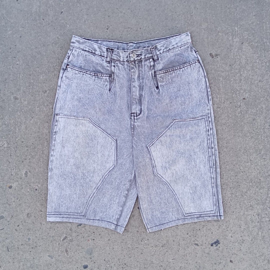 Vintage Gitano Black Washed Reworked Double Knee Jorts (Size 28), Men's ...