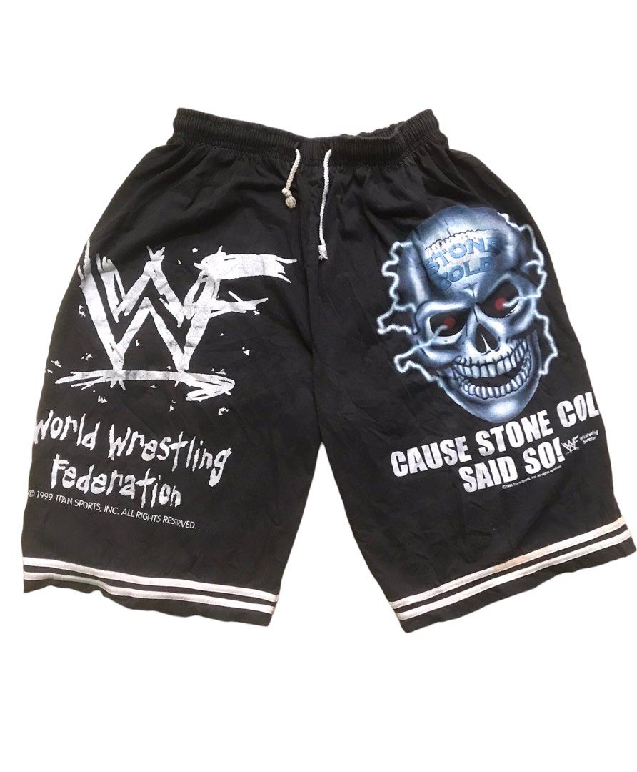vtg 'Bootleg' 90s WWF Stone Cold Steve Austin, Men's Fashion, Bottoms ...