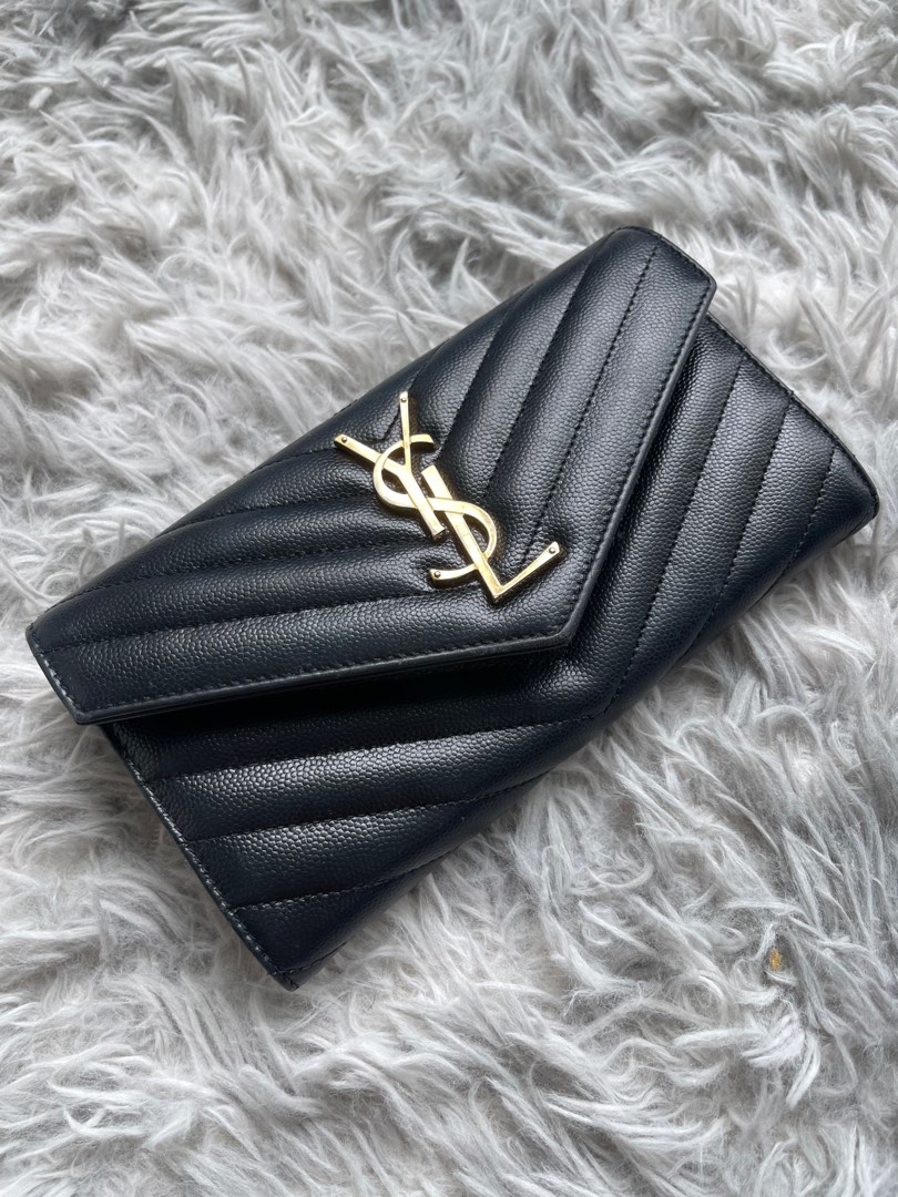 YSL large flap wallet, Luxury, Bags & Wallets on Carousell