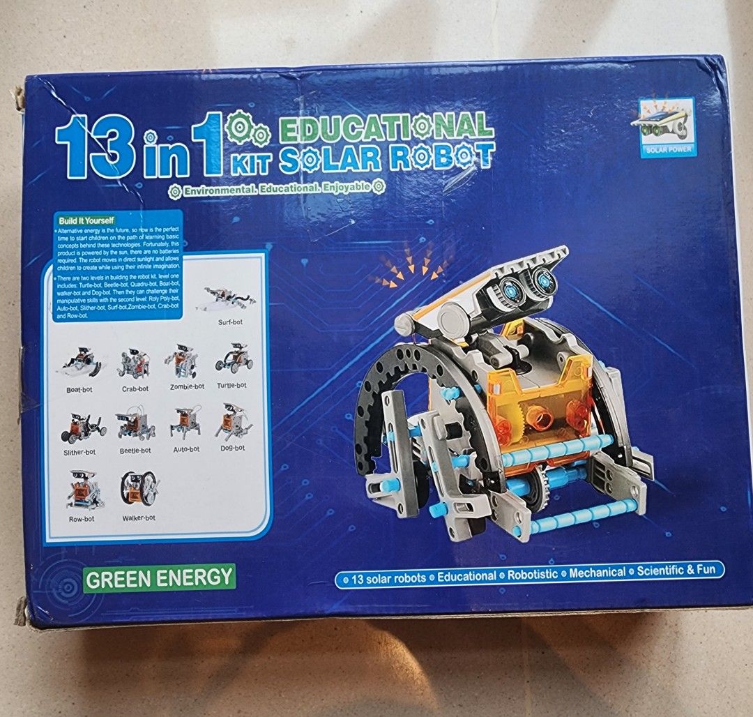 13 in 1 Educational Solar DIY Robot Kit (STEM), Hobbies & Toys, Toys ...
